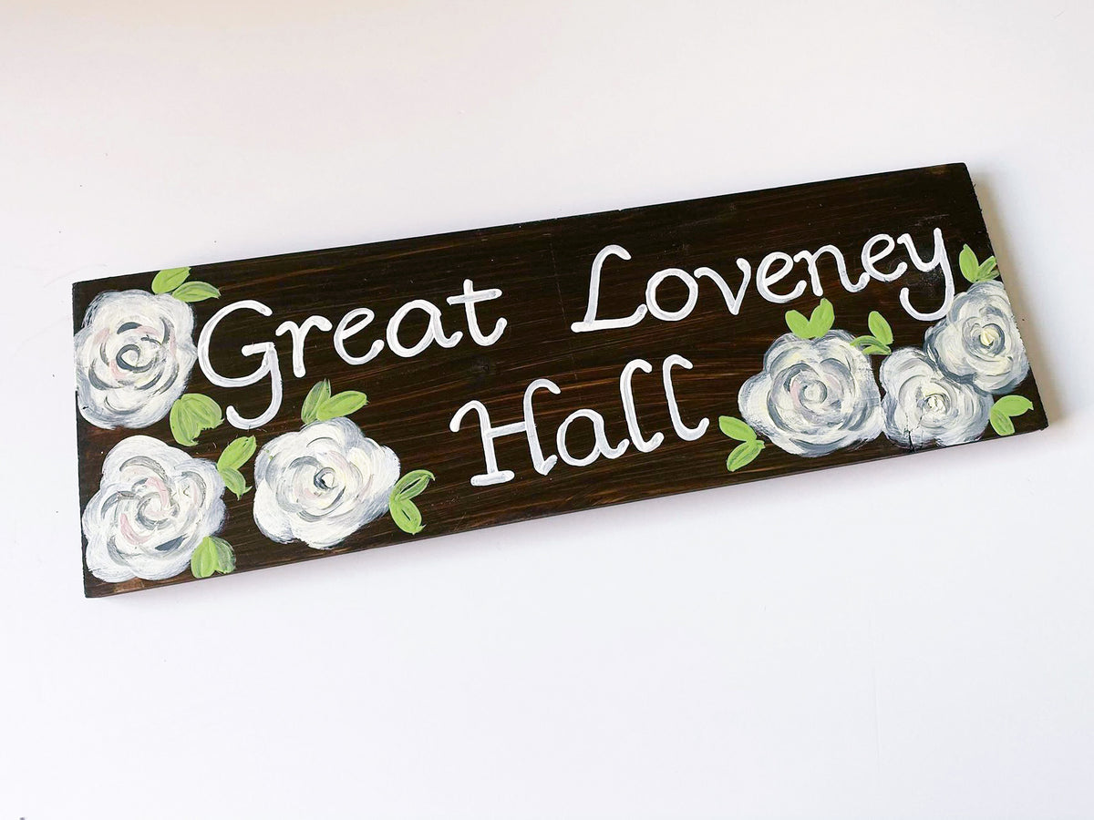 White Rose Sign – Signs By Natalie