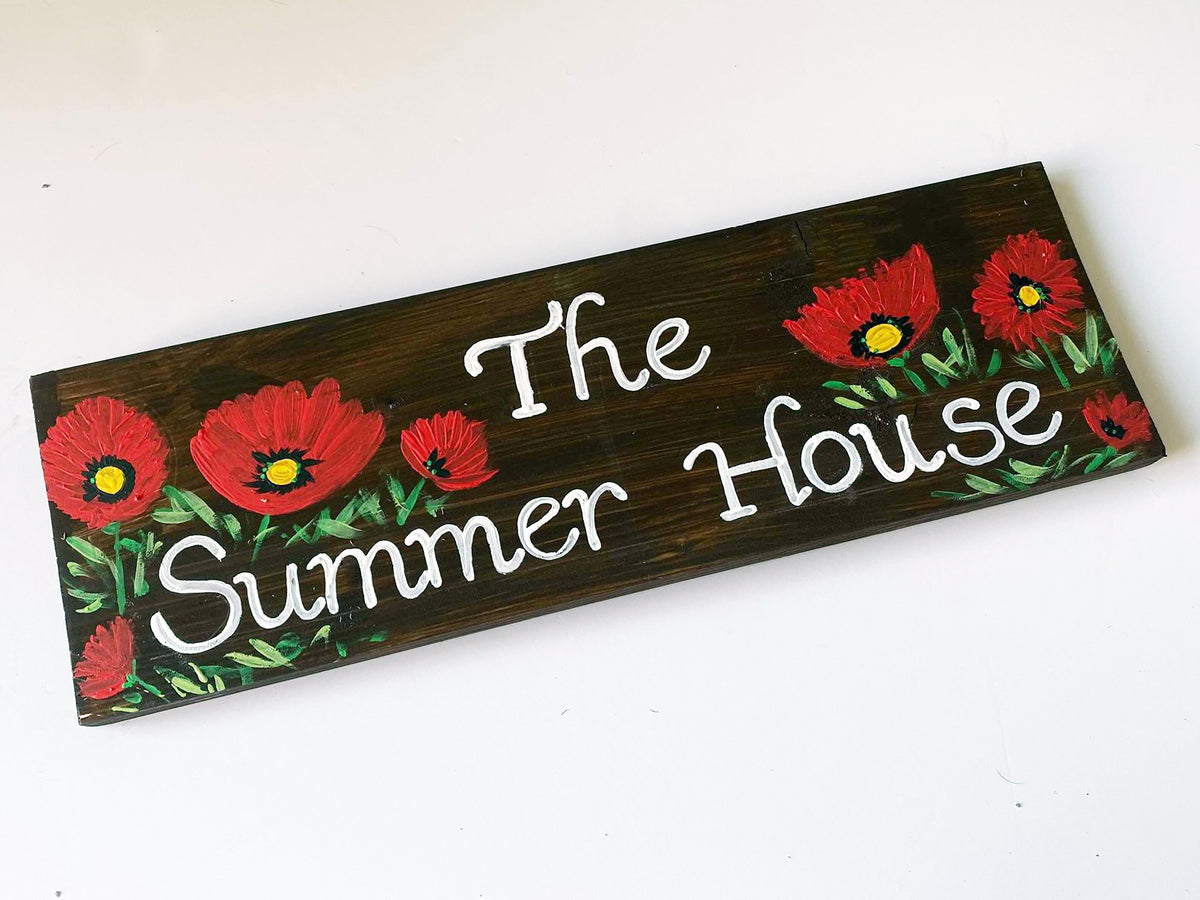 Poppy House Sign – Signs By Natalie