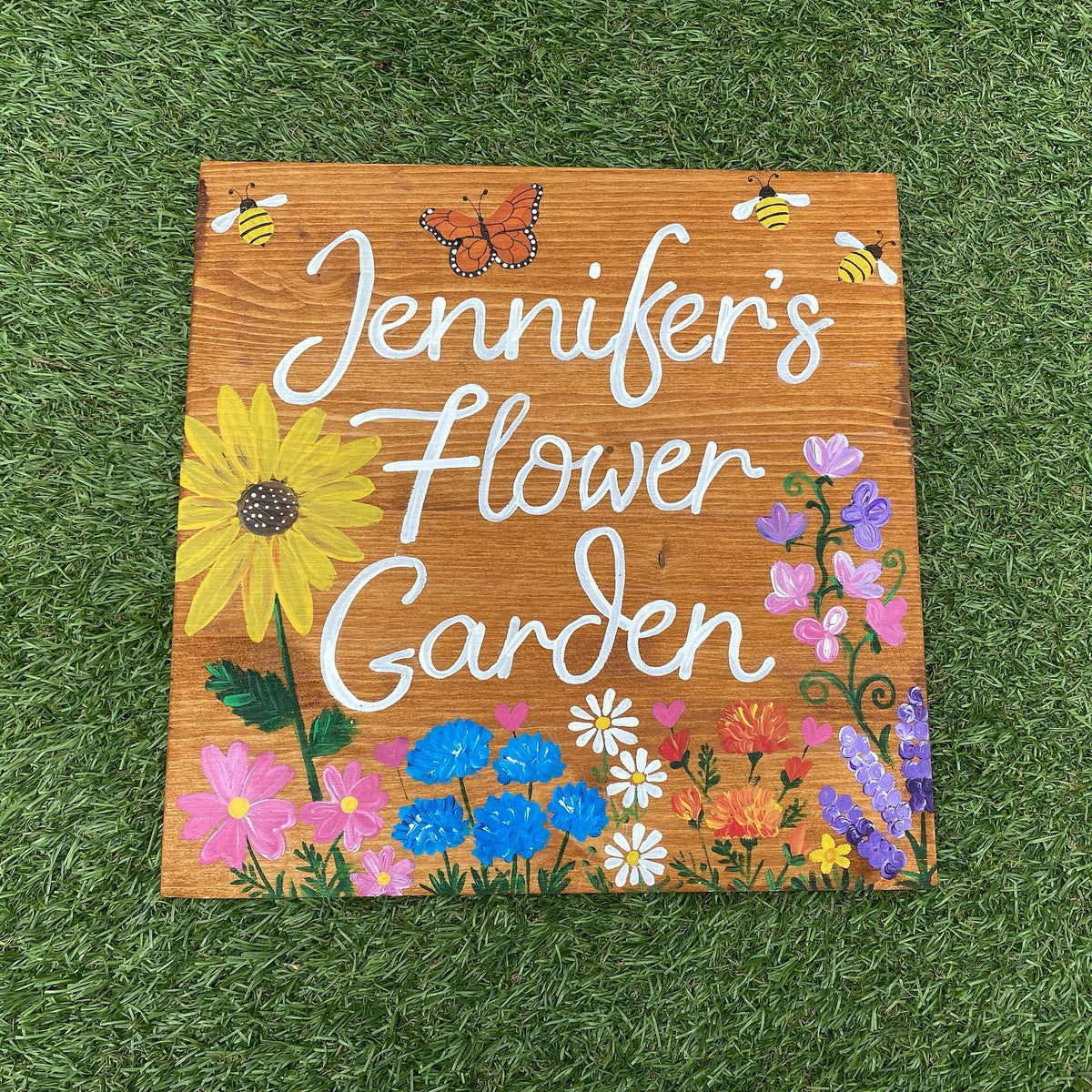 Large Flower Garden Sign – Signs By Natalie